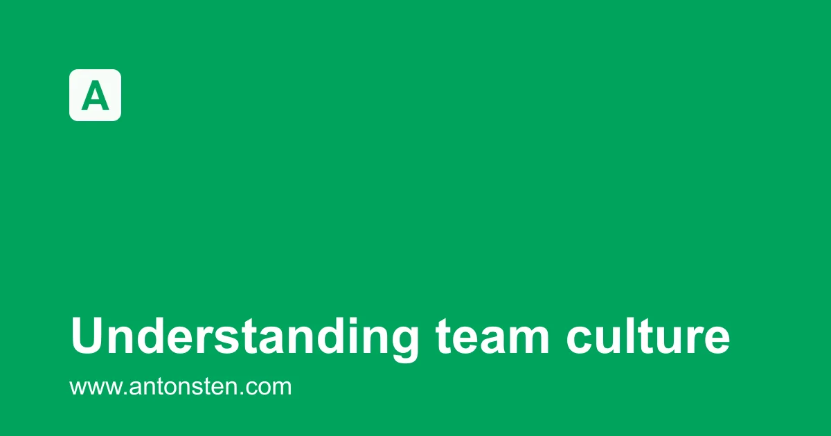 Understanding team culture | Anton Sten